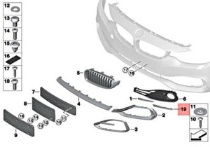 Genuine BMW F32 F33 F36 418d 418i 420d 420dX Finisher Rod Right ...