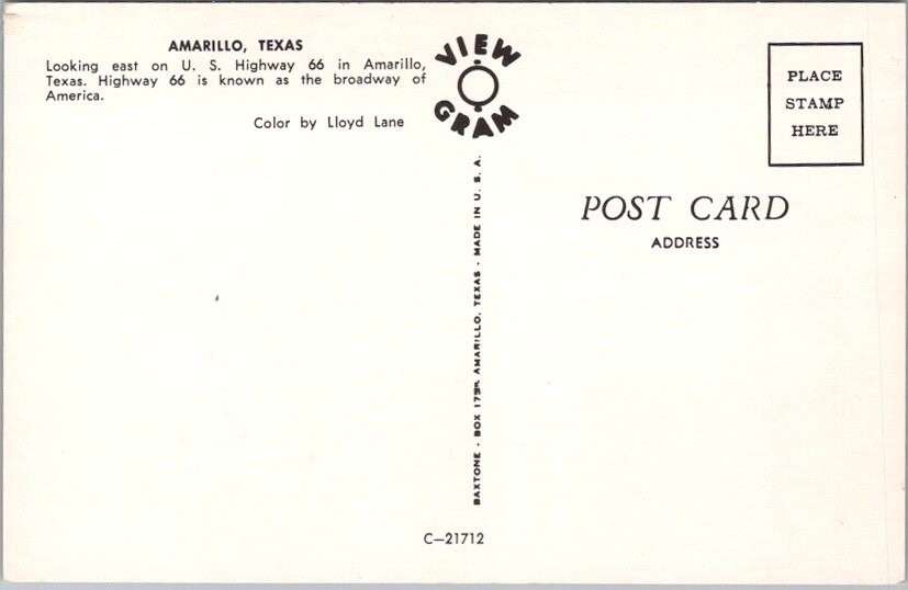 Vintage 1950s AMARILLO, Texas Postcard "HOWDY FROM OL' WEST TEXAS ...
