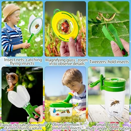 Bug Catcher Kit for Kids,8 Pcs Kids Bug Habitat with Bug Collector ...