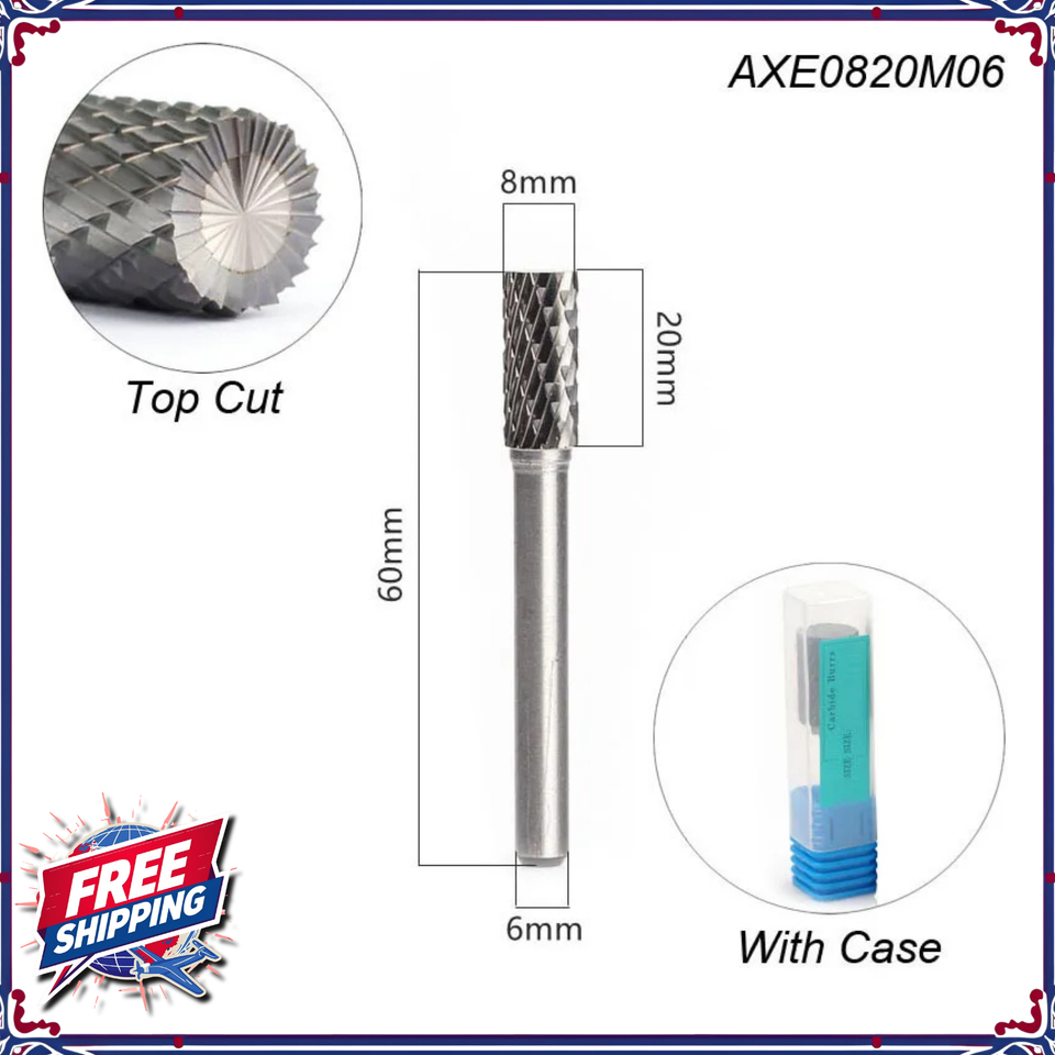 Solid Tungsten Carbide Burr Rotary Rasp File AX Cylindrical Shape ...