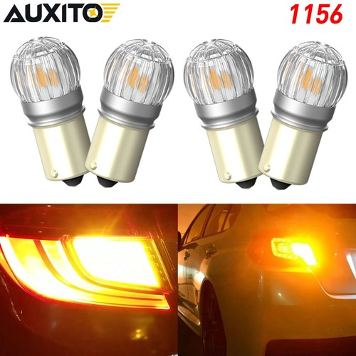 4x 1156 7506 SMD LED Amber Yellow Turn Signal Parking DRL Lights ...