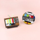 Nostalgic Old School TV Test Pattern Enamel Lapel Pin Vintage ...