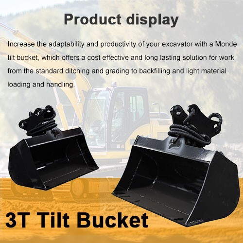 Hydraulic Tilting Bucket Fits CAT 3 ton Excavator and Similar sized ...