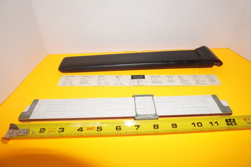 Eugene Dietzgen Polymath Decimal Trig Log Log Slide Rule No 1733 + Leather Case | eBay