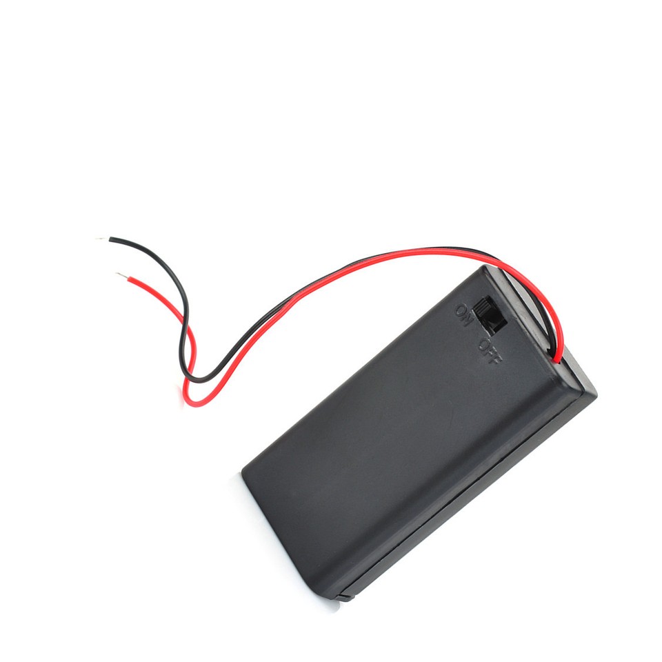 1PCS 2 AA 2A Battery Holder Box Case with ON/OFF Switch and Cover 2AA ...