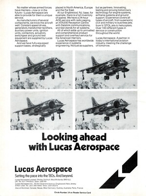 U.S. Marine Corps AV-8A Harrier Lucas Aerospace Support Bases Vtg Mag ...