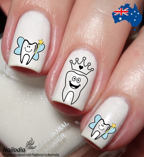Tooth Fairies Nail Art Decal Sticker Water Transfer Slider | eBay Australia