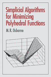 NEW BOOK Simplicial Algorithms for Minimizing Polyhedral Functions by M. R. Osbo 9781107403505 ...