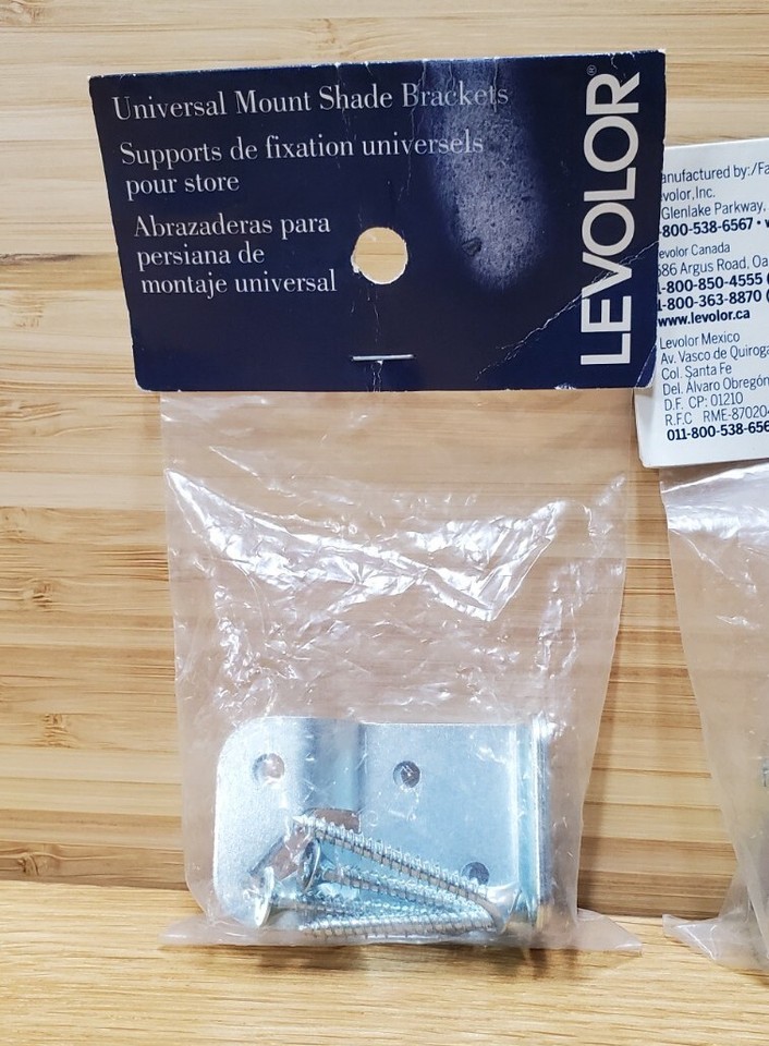 Levolor Universal Mount Shade Brackets (2) | eBay