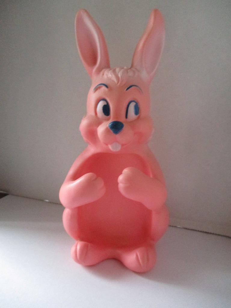 Vintage Pink Rubber Bunny Rabit Soap Holder Bath Toy - April Showers ...
