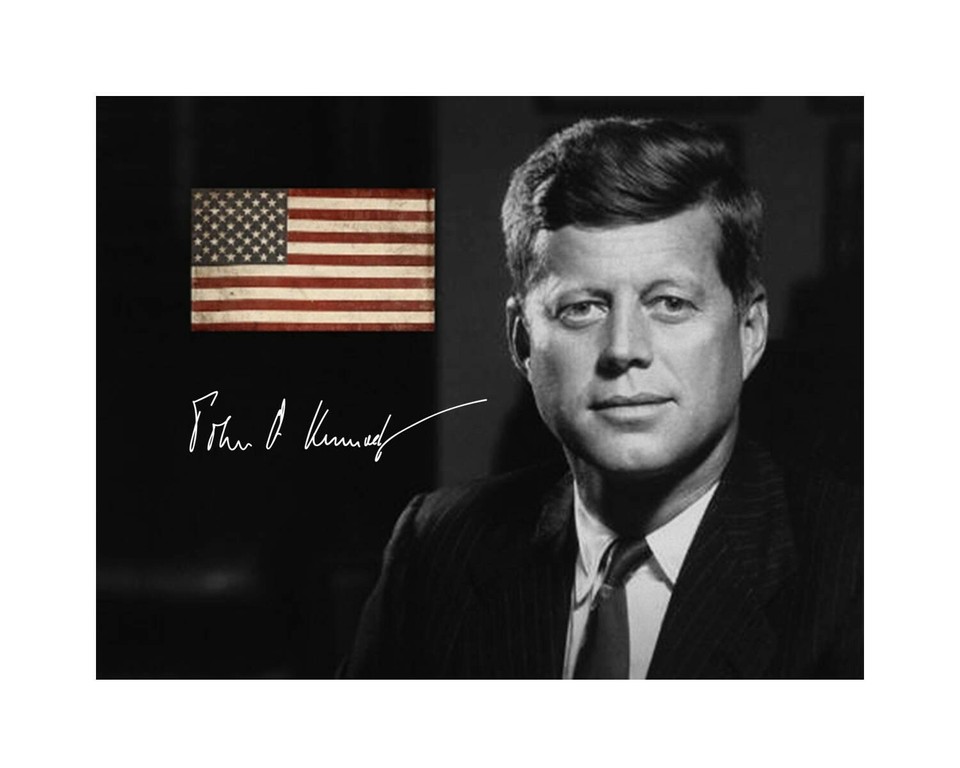 John F Kennedy 8x10 Signed photo print JFK civil rights president ...