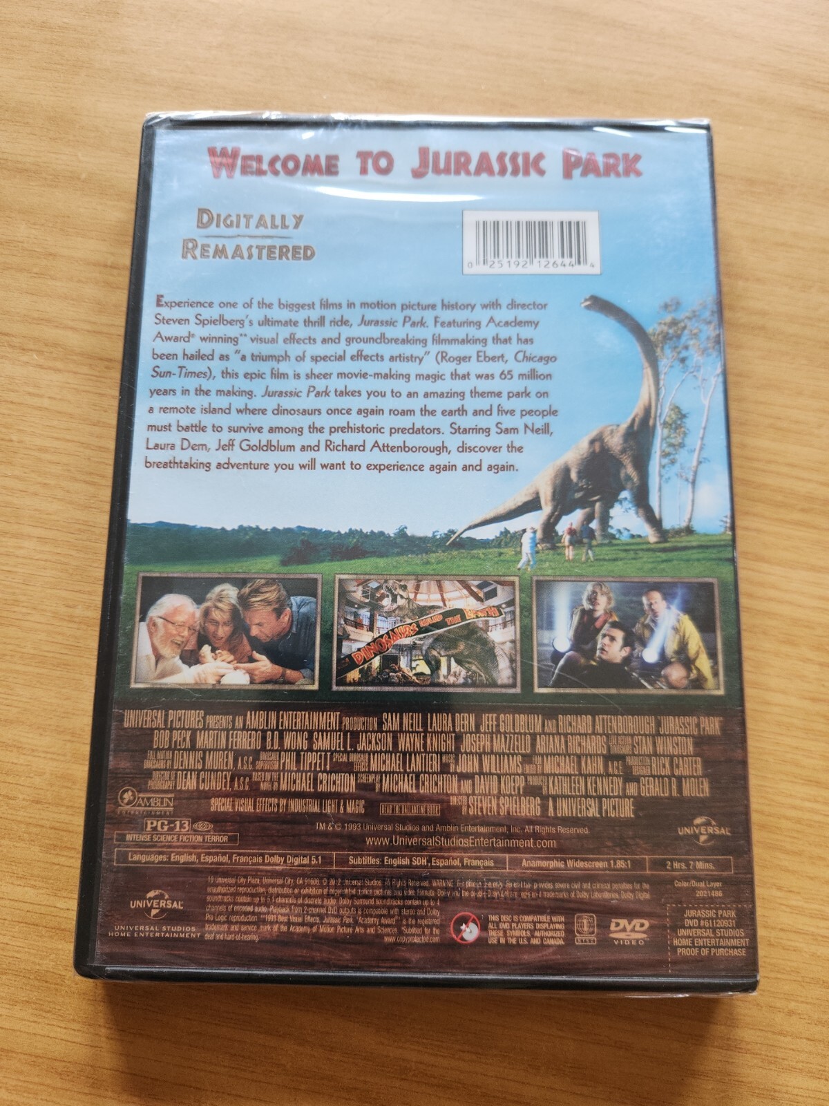 Jurassic Park (DVD, 1993) NEW- C6 25192126444 | eBay
