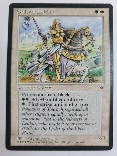 MTG Magic The Gathering Card Order of Leicbur Summon Clerics White ...