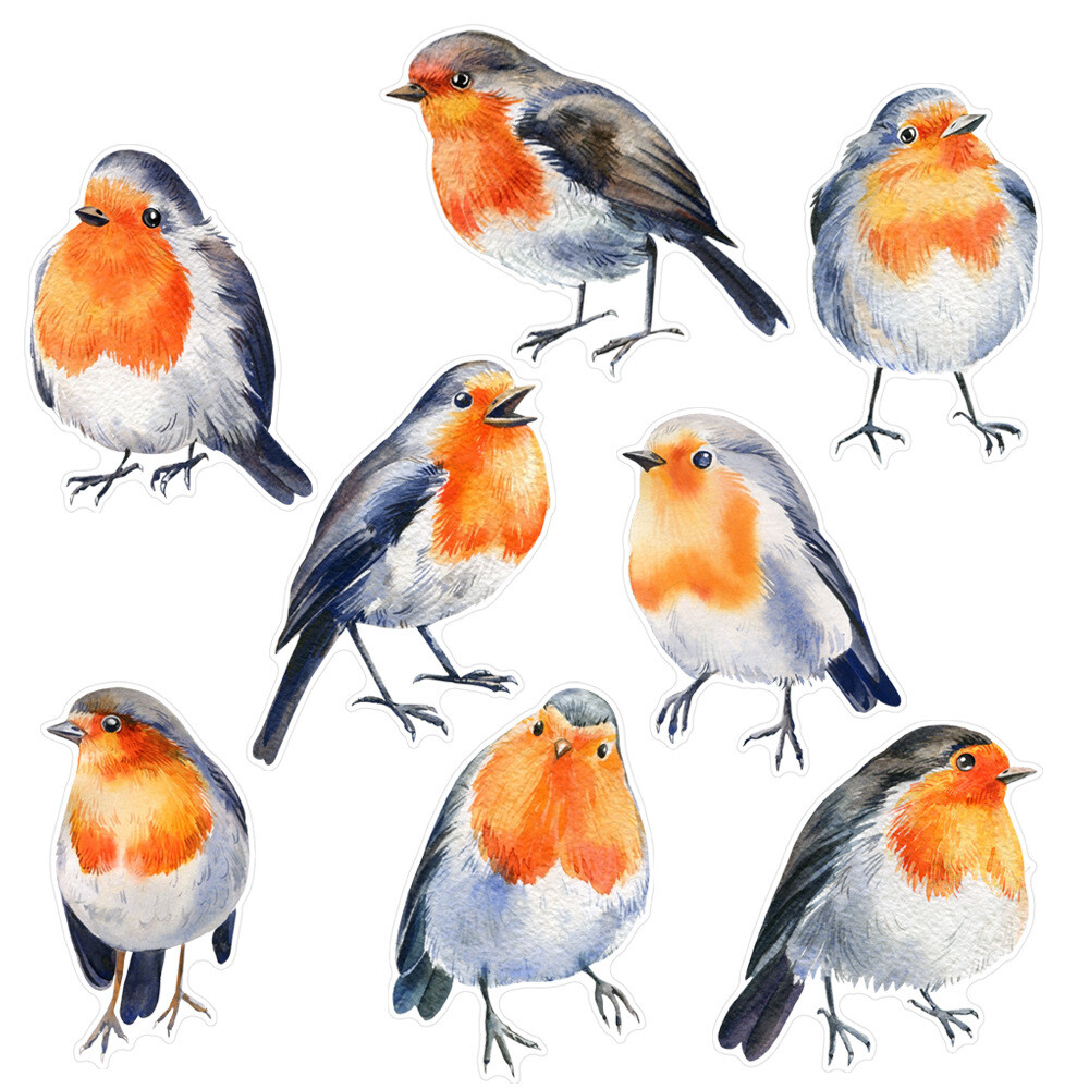 Cute Bird Window Stickers,Art Window Clings Decals Home Decoration ...