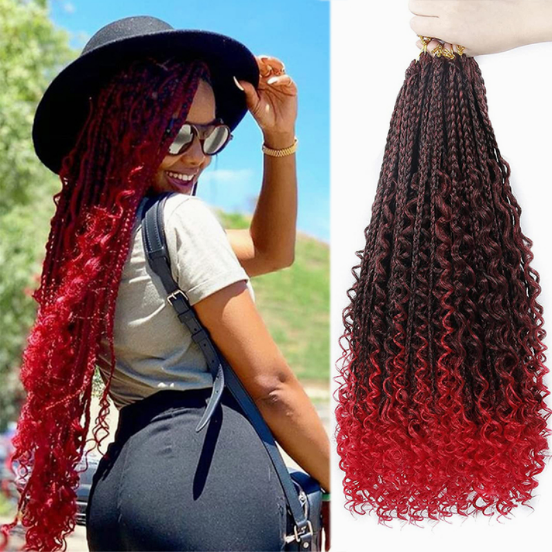 Red Box Braids Highlights Red Box Braids ||25 Fabulous Braided