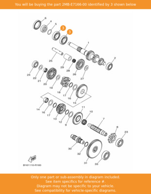YAMAHA Bearing 2, 2MB-E7166-00 OEM YFM700 YXE700 | eBay UK