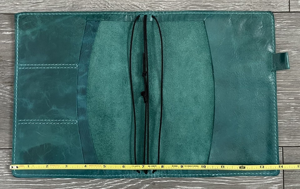 CHIC SPARROW 8.75”x6.5” Leather Notebook Cover + 4 Notebooks Teal USA ...