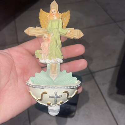 VTG Guardian Angel Holy Water Font Christian Religious Poly Resin ...