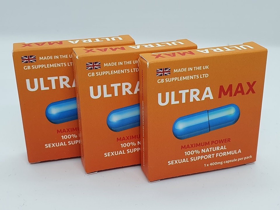 Ultra Max Blue High Strength 400mg Capsules 100% Natural Support ...