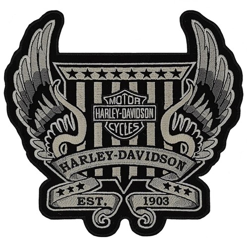 Motorcycle Moped Biker Large Size 9.2"x9.0" Iron On Embroidery Applique ...