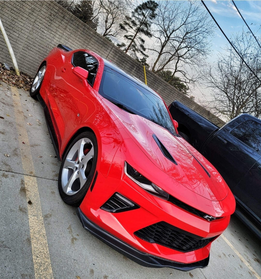 Wrecked Red Camaro