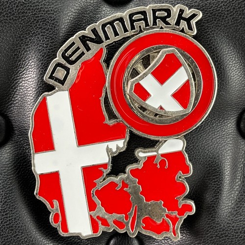 DENMARK🇩🇰METAL FRIDGE MAGNET COUNTRY MAP IN NATIONAL FLAG COLORS ...
