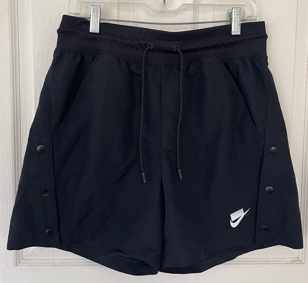 Rare Nike Men's Side Button Shorts Black Athletic Wor… - Gem