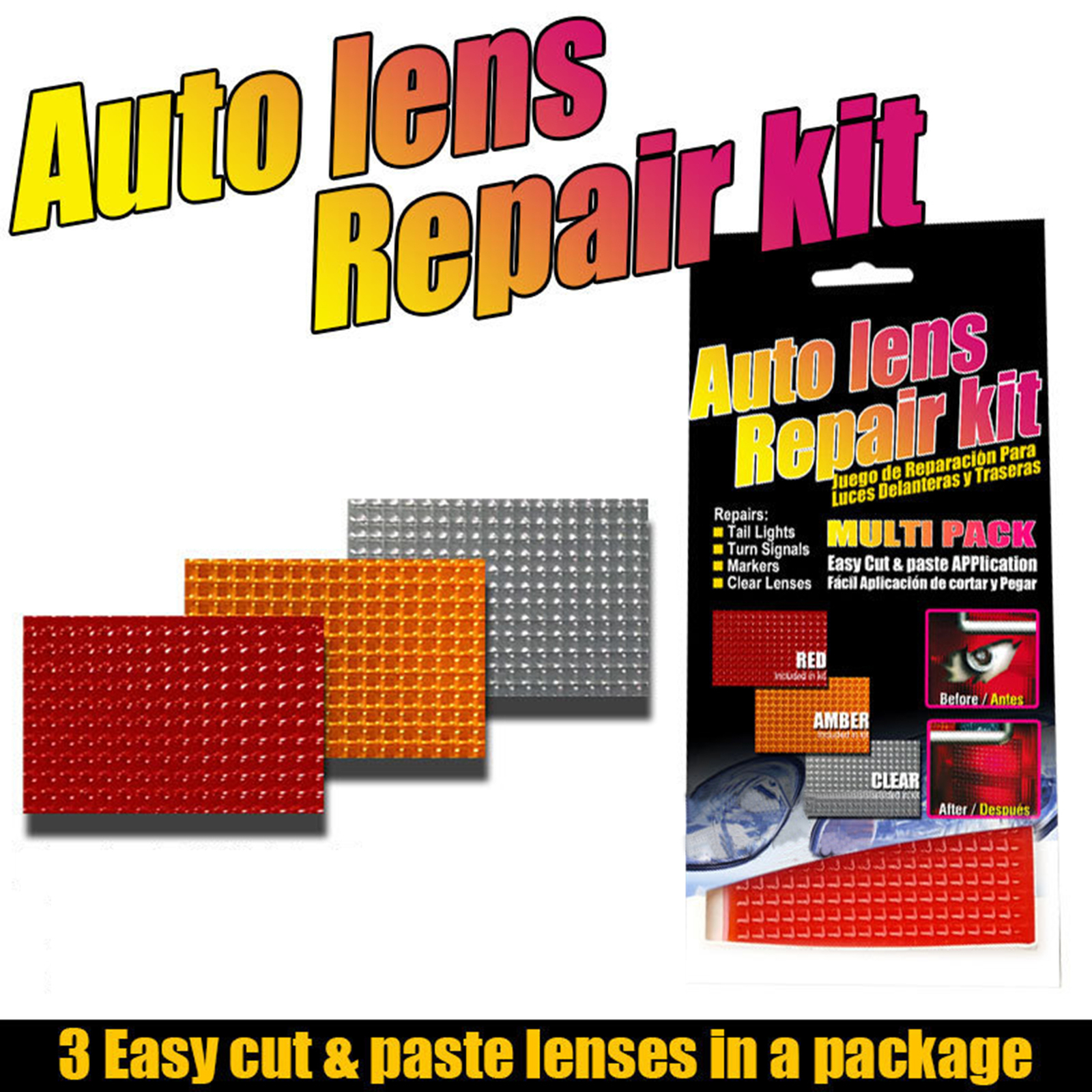 Auto Lens Kit Multi- Car Crack Film Headlight K3O3 | eBay