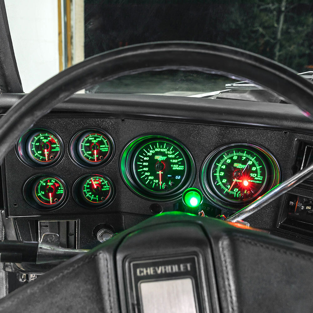 GlowShift Cluster Dashboard Panel Pod Tinted 6-Gauge Bundle for 73-87 ...