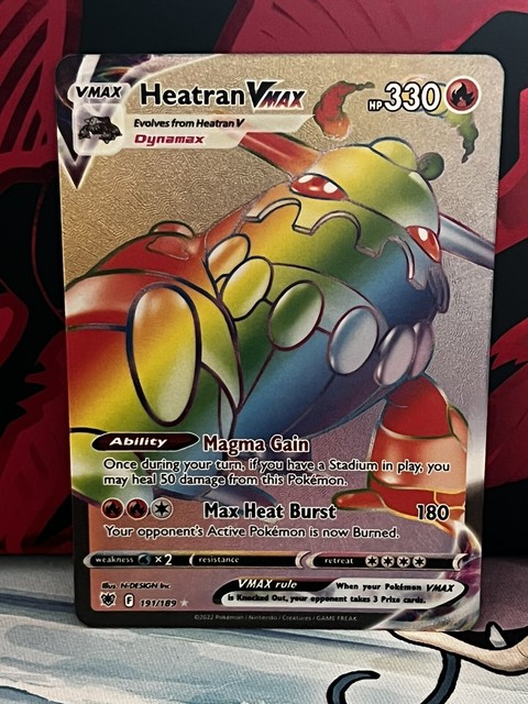 Pokémon TCG Heatran VMAX Sword & Shield - Astral Radiance 191/189 Holo ...