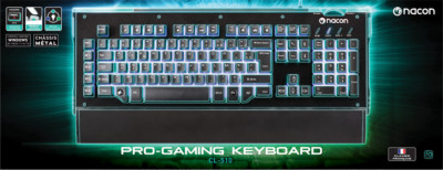 Nacon Keyboard Mechanical Azerty Gaming Cabled USB cl-510 Retro ...