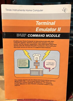 Texas Instruments TI-99 Terminal Emulator II MANUAL | eBay
