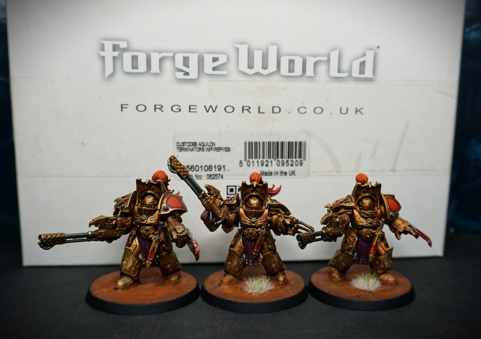 Legio Custodes Aquilon Terminators with Infernus Firepikes Warhammer ...