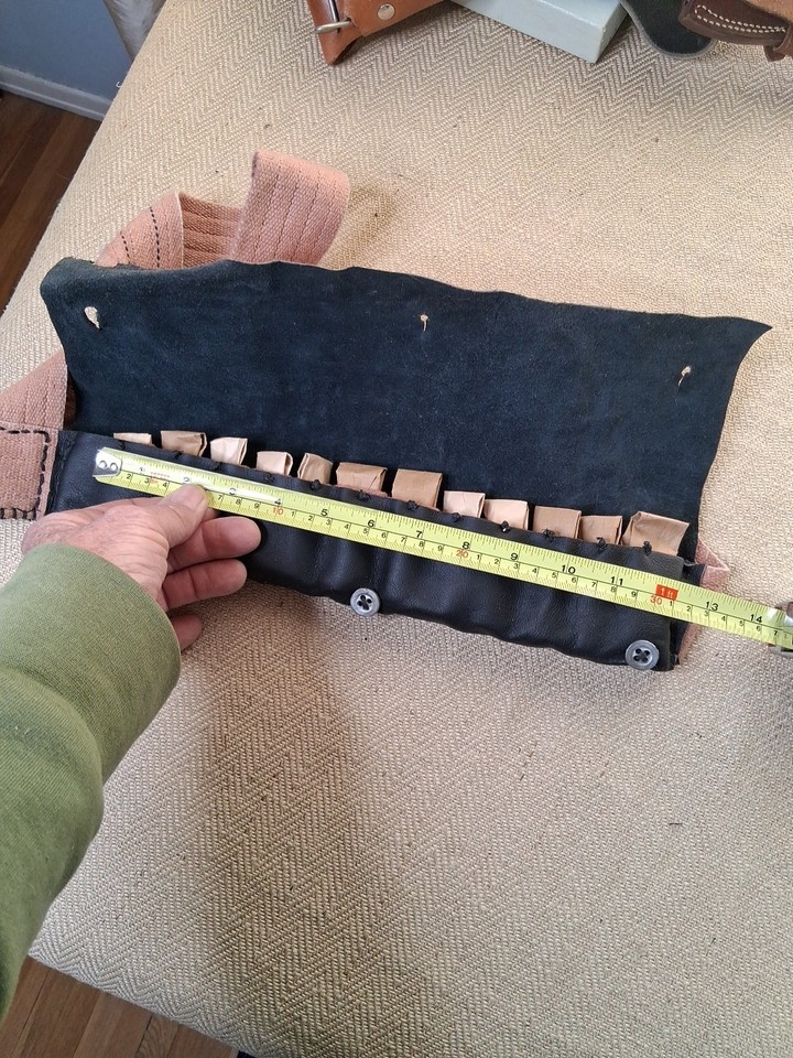 Civil War Reenactment Muzzle Loader Ammo Bandoleir Home Made 12 Rounds ...