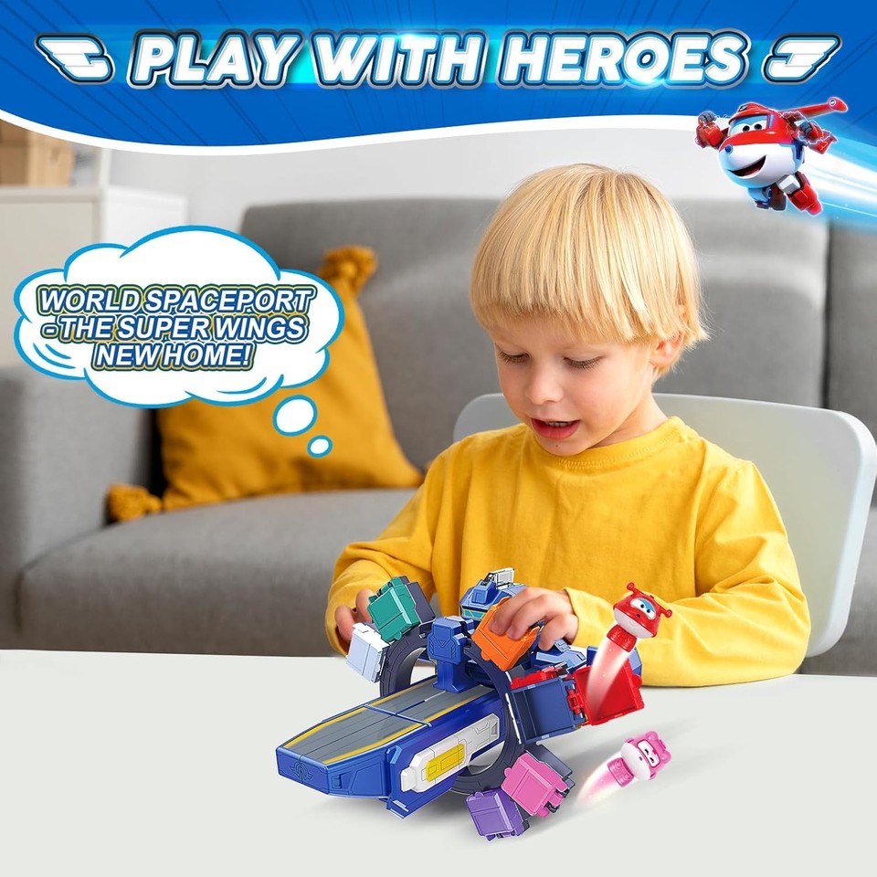 Super Wings 3 in 1 Mode Rescue Bots 10" World Aircraft Transform Action ...