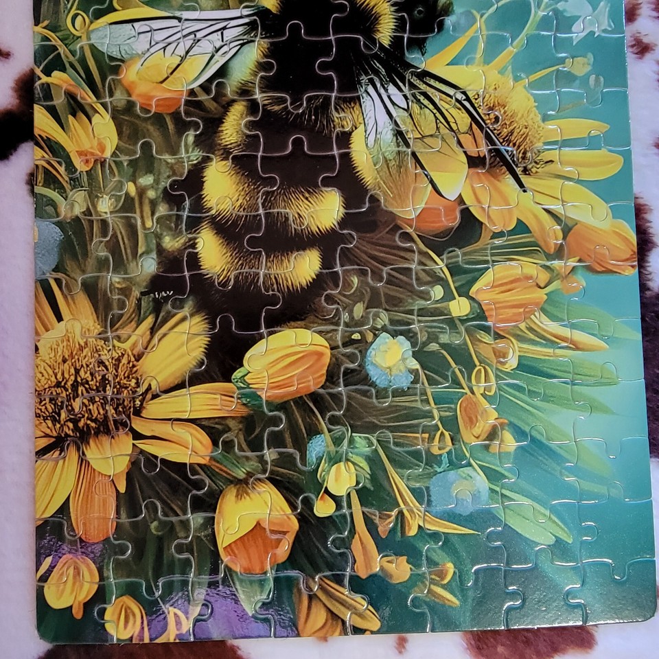 Honey Bee Floral 120 Piece Custom Handmade Jigsaw Puzzle | eBay