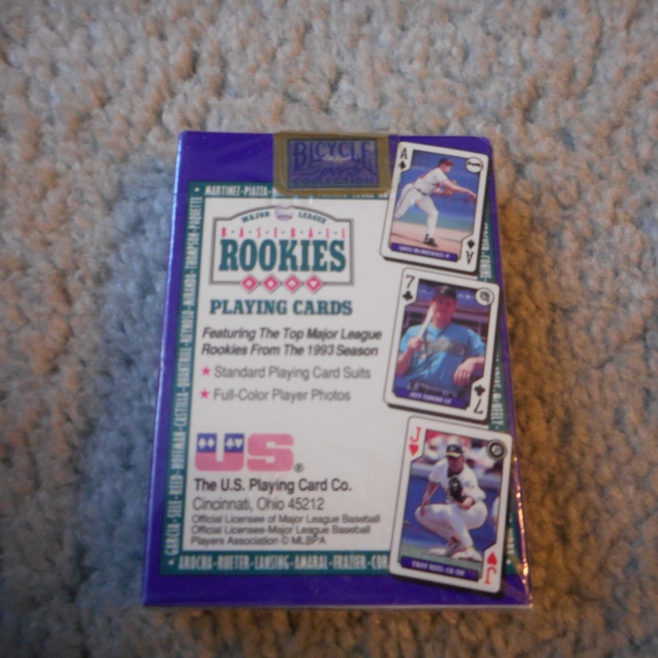UNOPENED MAJOR LEAGUE BASEBALL ROOKIES PLAYING CARDS BICYCLE 1993 ...