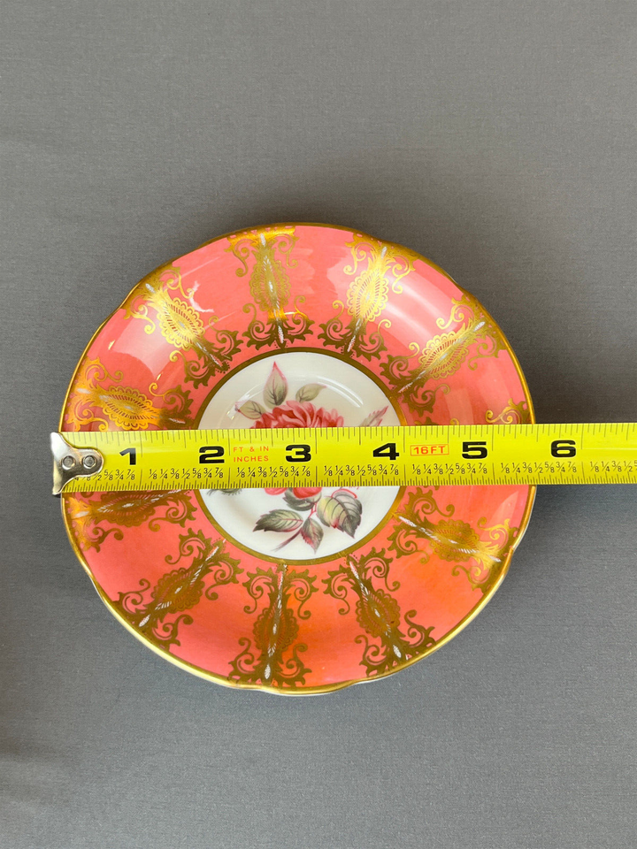 Paragon PINK & GOLD CABBAGE ROSE Footed Cup and Saucer Set by Reg ...