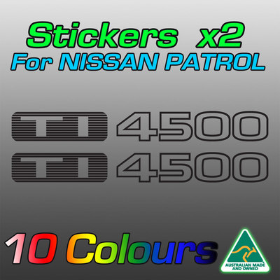 Nissan Patrol TI4500 TI 4500 stickers decals for GU model **Premium ...