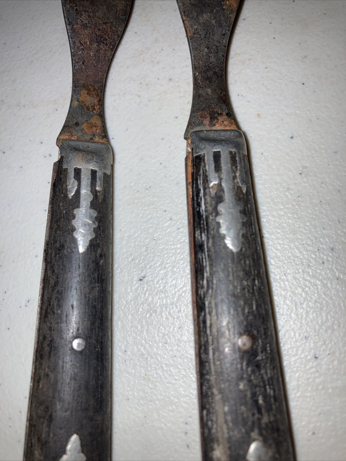 Lot of 2 Civil War Era Dining Forks Matching Highly Ornate | eBay