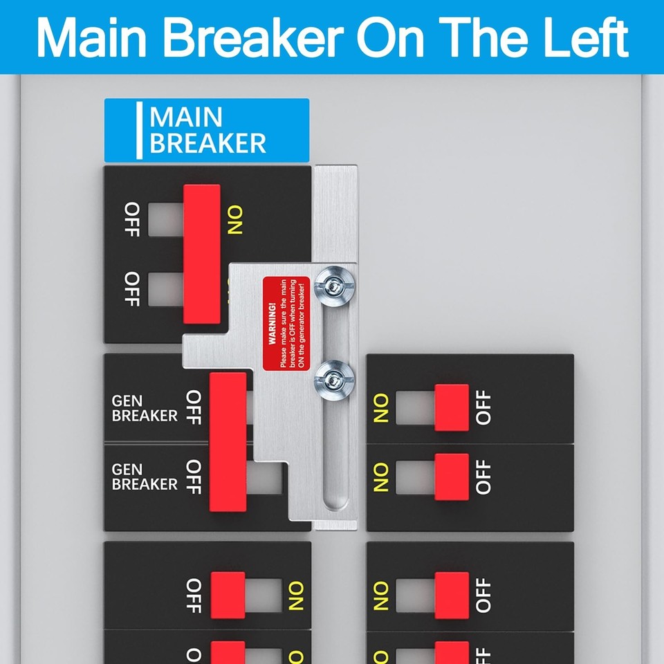 Generator Interlock Kit for Bryant 150 or 200 Amp Main Breaker Panels ...