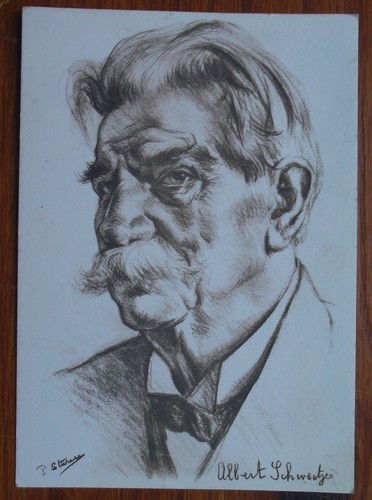 ALBERT SCHWEITZER DESSIN DRAW postcard | eBay