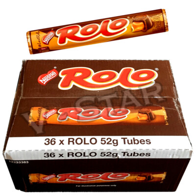 NESTLE ROLO CHOCOLATES 36 x 52g TUBES FULL BOX ORIGINAL FRESH STOCK ...