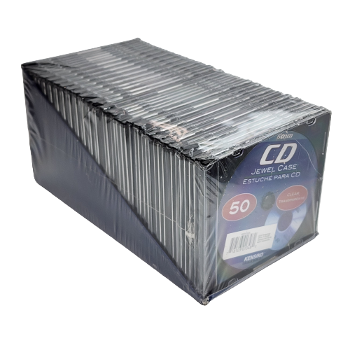 Kensiko 5mm CD Slim Jewel Cases Pack of 50 Black & Translucent New ...