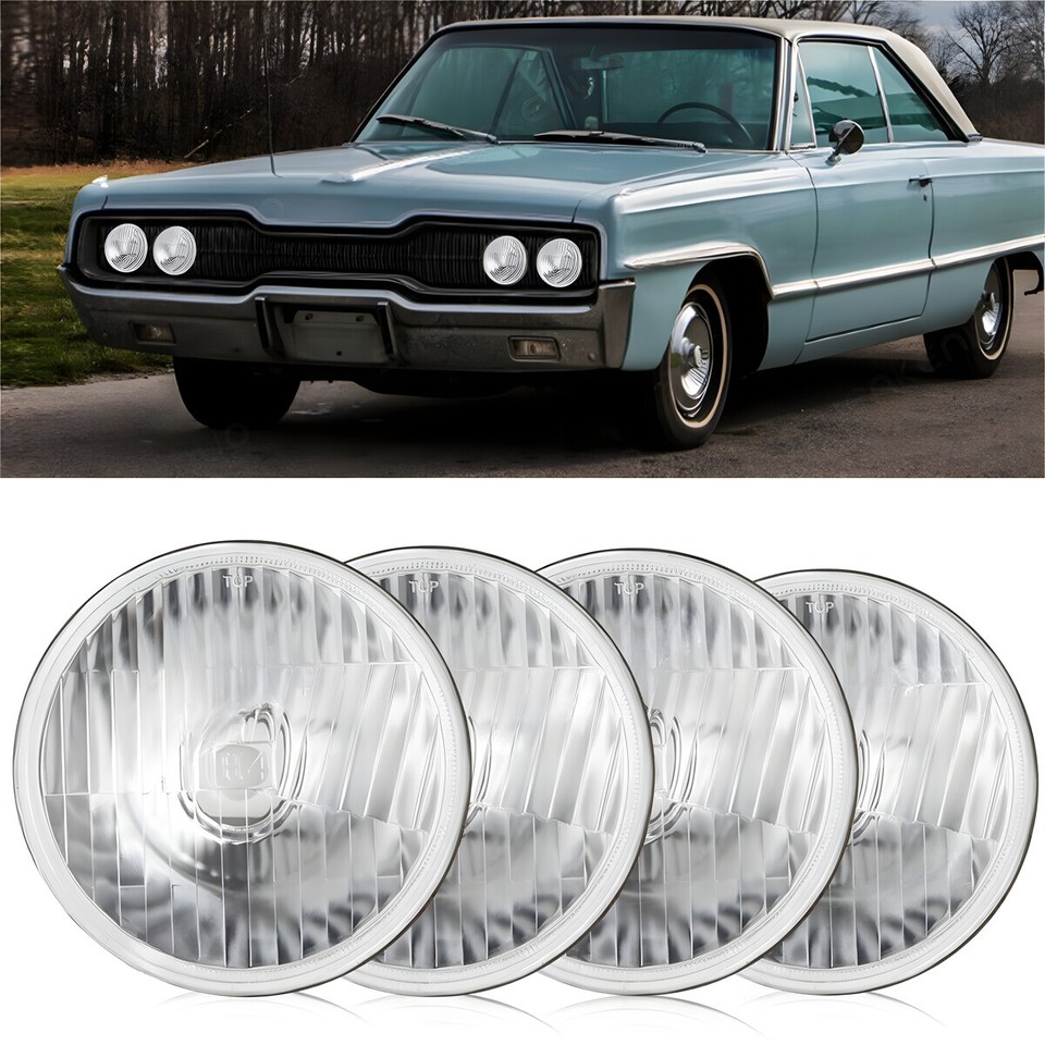 4PCS for 1964-1970 Chevy Chevelle 5.75" 5-3/4 inch LED Headlights Hi/Lo ...