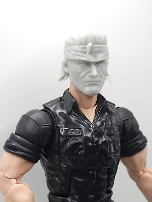3d Printed SOLID SNAKE HEAD #1 1:12 6" GI Joe Classified/Marvel Legends ...