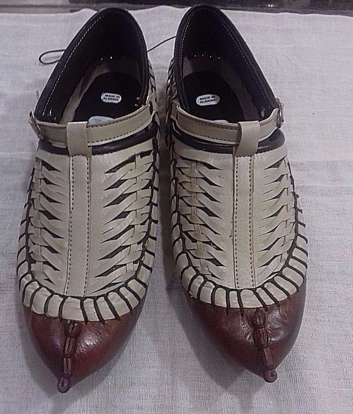 NEW ORIGINAL HANDCRAFT TIRANA FOLK LEATHER SHOES UNISEX-SANDAL-OPINGA ...