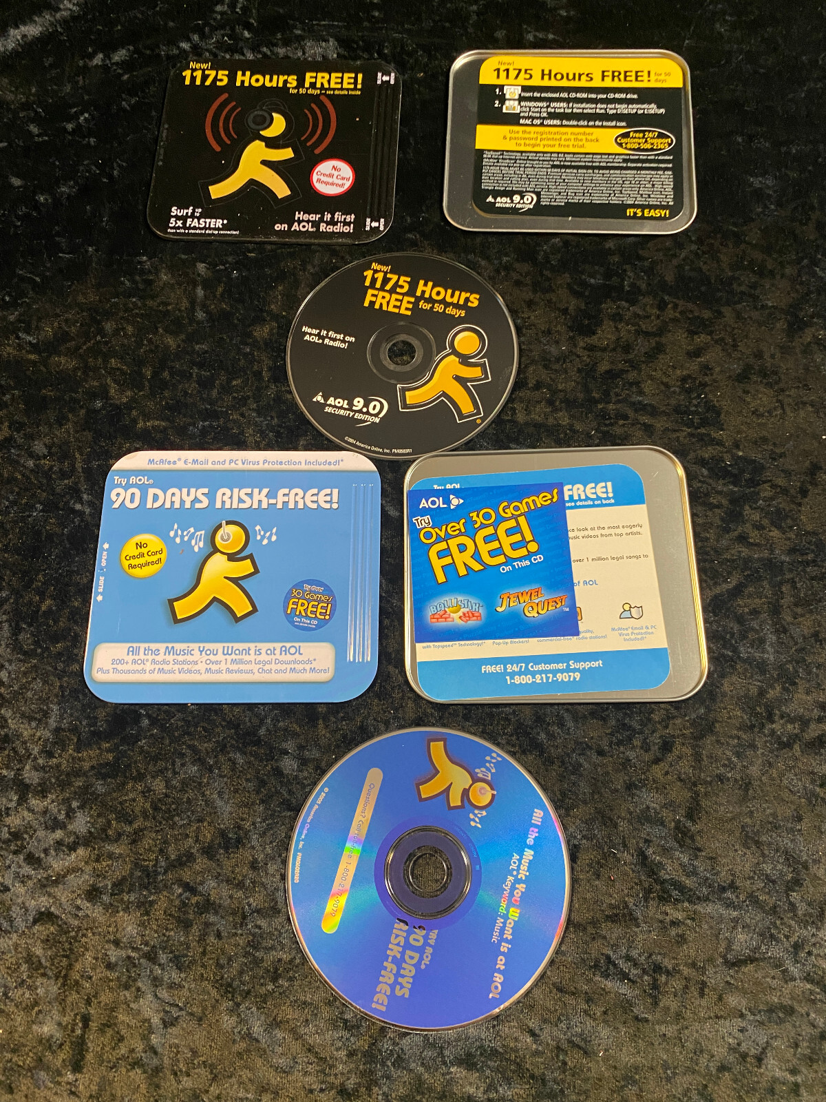 2 AOL disc in Collector Metal Tin. | eBay