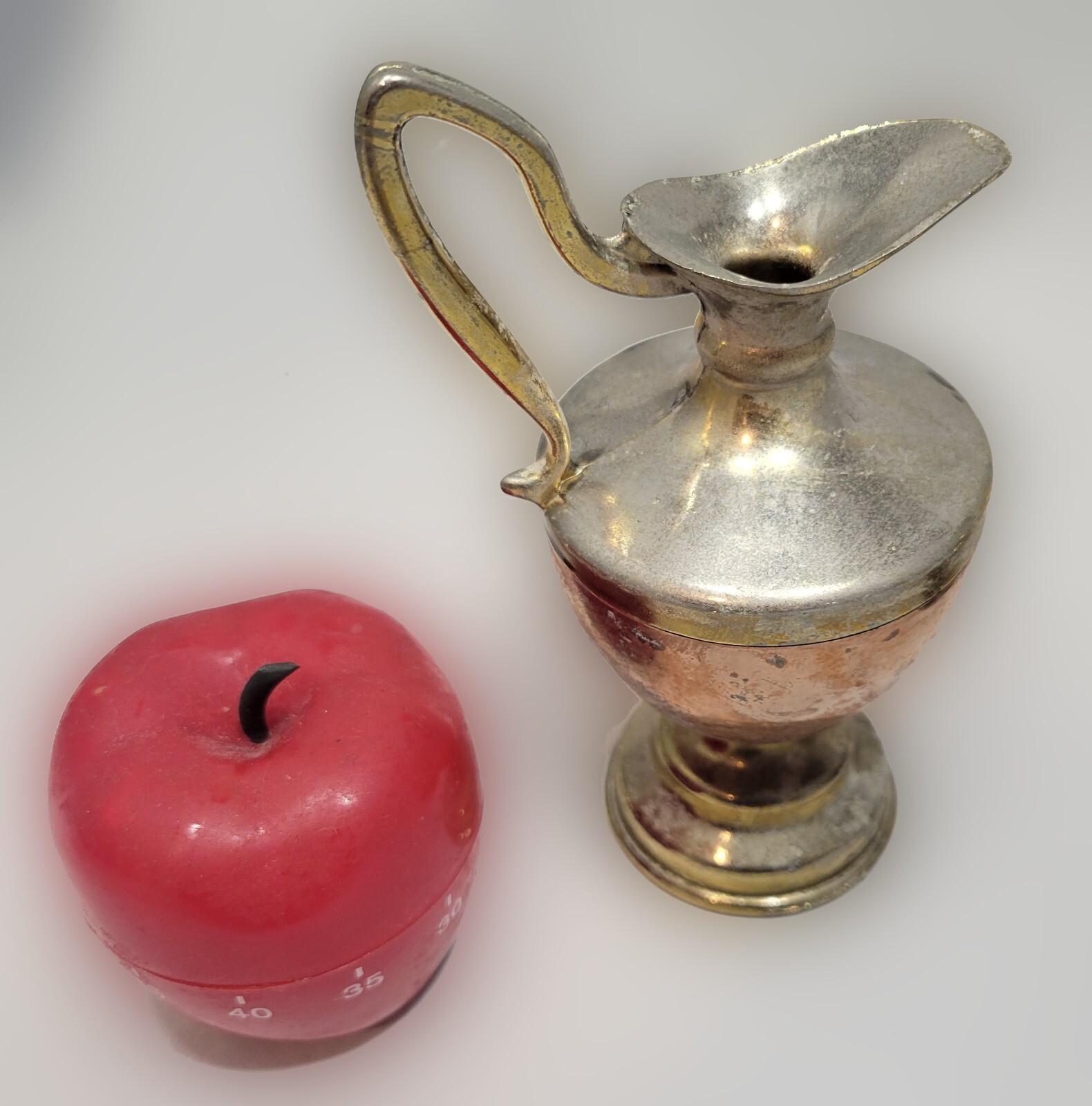 Vintage Small 5" Heavy Brass Metal Mini Pouring Vase England Plymouth ...