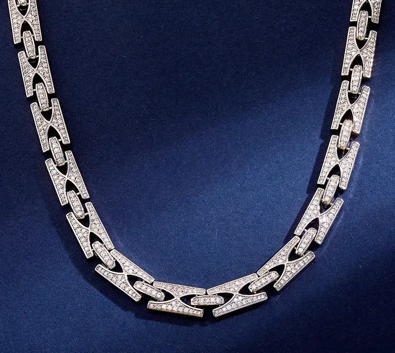 Antique Vintage Style Hip-Hop Men Chain In Solid 935 Silver With Shiny ...